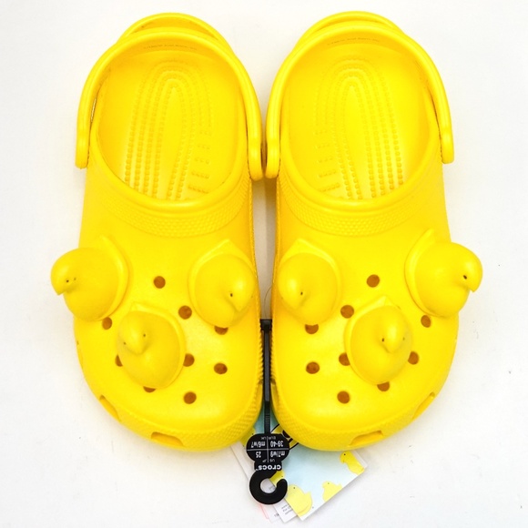 CROCS | Shoes | Peeps X Crocs Yellow Classic Clog Slide On Sandal ...